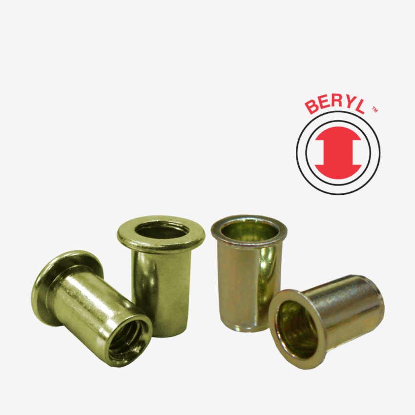 Smooth Body Rivet Nuts | Small & Large Flange | Inch & Metric Sizes